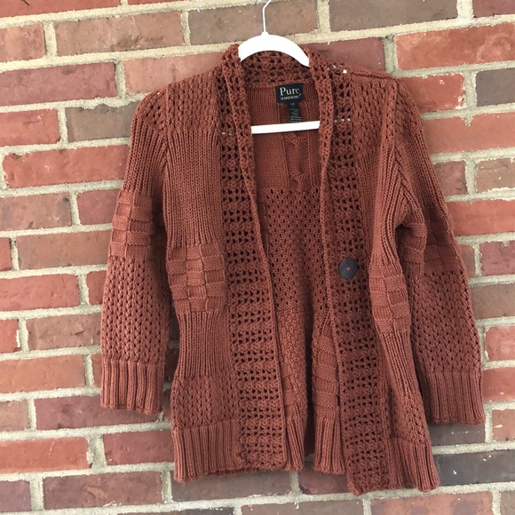 Pure Handknit | Sweaters | Chunky Knit Pure Handknit Cardigan | Poshmark